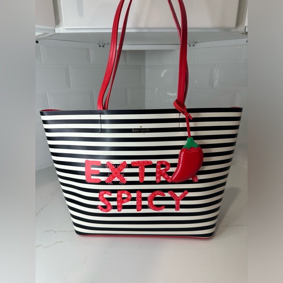 kate spade | Bags | Kate Spade Extra Spicy Little Len Chili Tote Bag ...